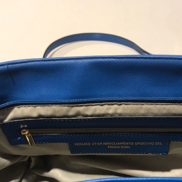 Versace | Bags | Versace 969 Blue Shoulder Bag | Poshmark
